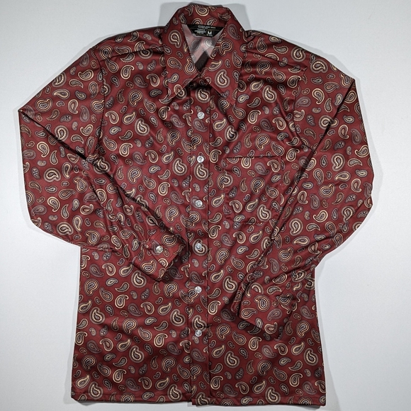jcpenney | Shirts | Vtg 7s Jcpenney Tapered Permanent Press Paisley ...